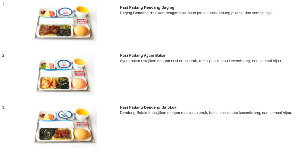 Book Your Meal Garuda Indonesia Kini Tersedia di Economy Class ...