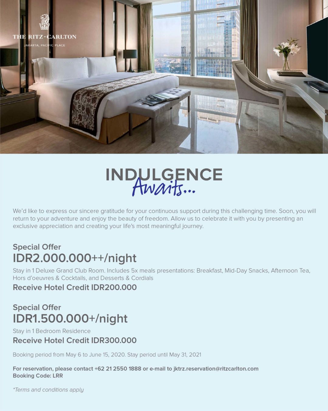 Diperpanjang: Rp2.220.000,- nett Menginap di The Ritz-Carlton Jakarta ...