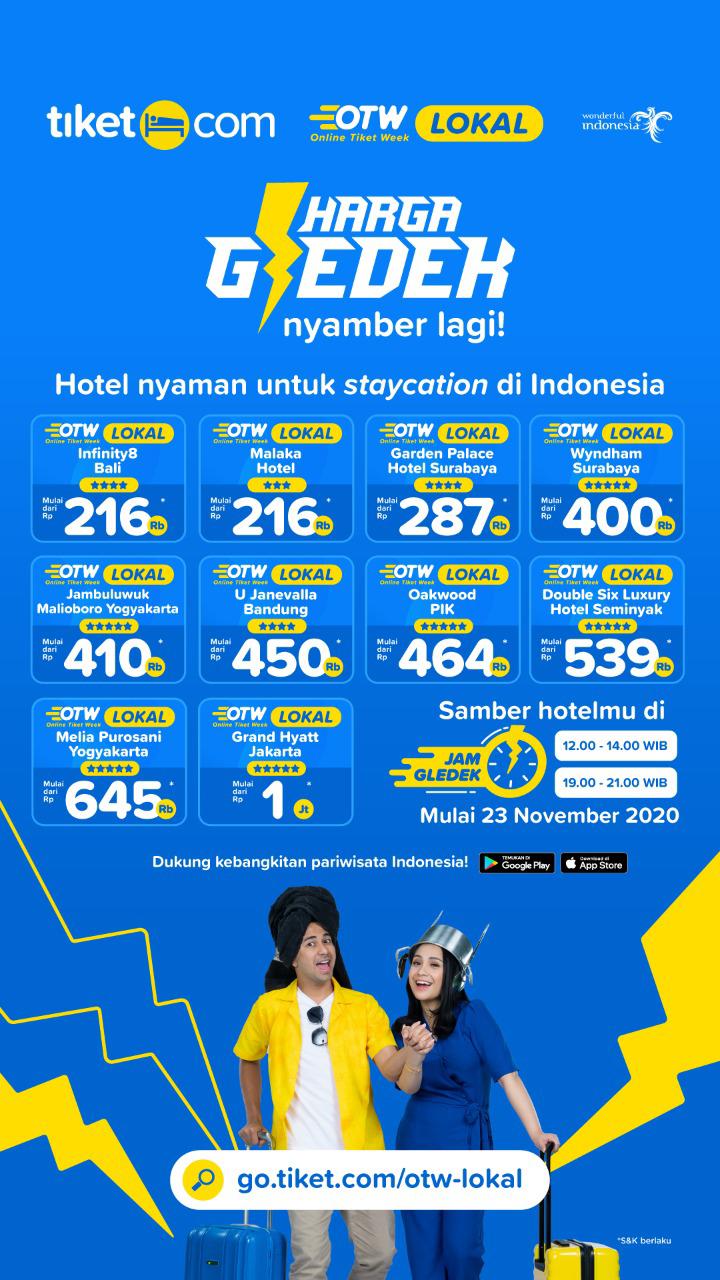 Diskon 50% + 25% Pada Promo OTW Lokal tiket.com - PinterPoin