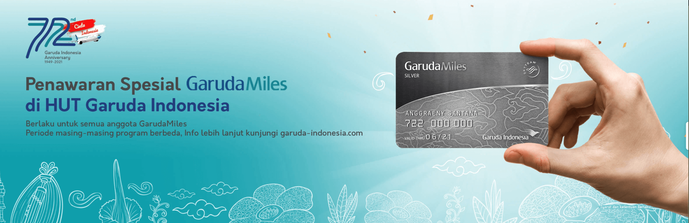 Diskon 20% Penukaran GarudaMiles (HUT Garuda Indonesia ke-72) - PinterPoin