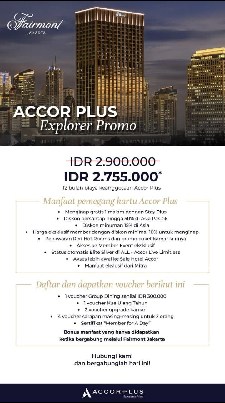 Promo Terbaru & Tambahan Benefit Langsung dari Accor Plus - PinterPoin