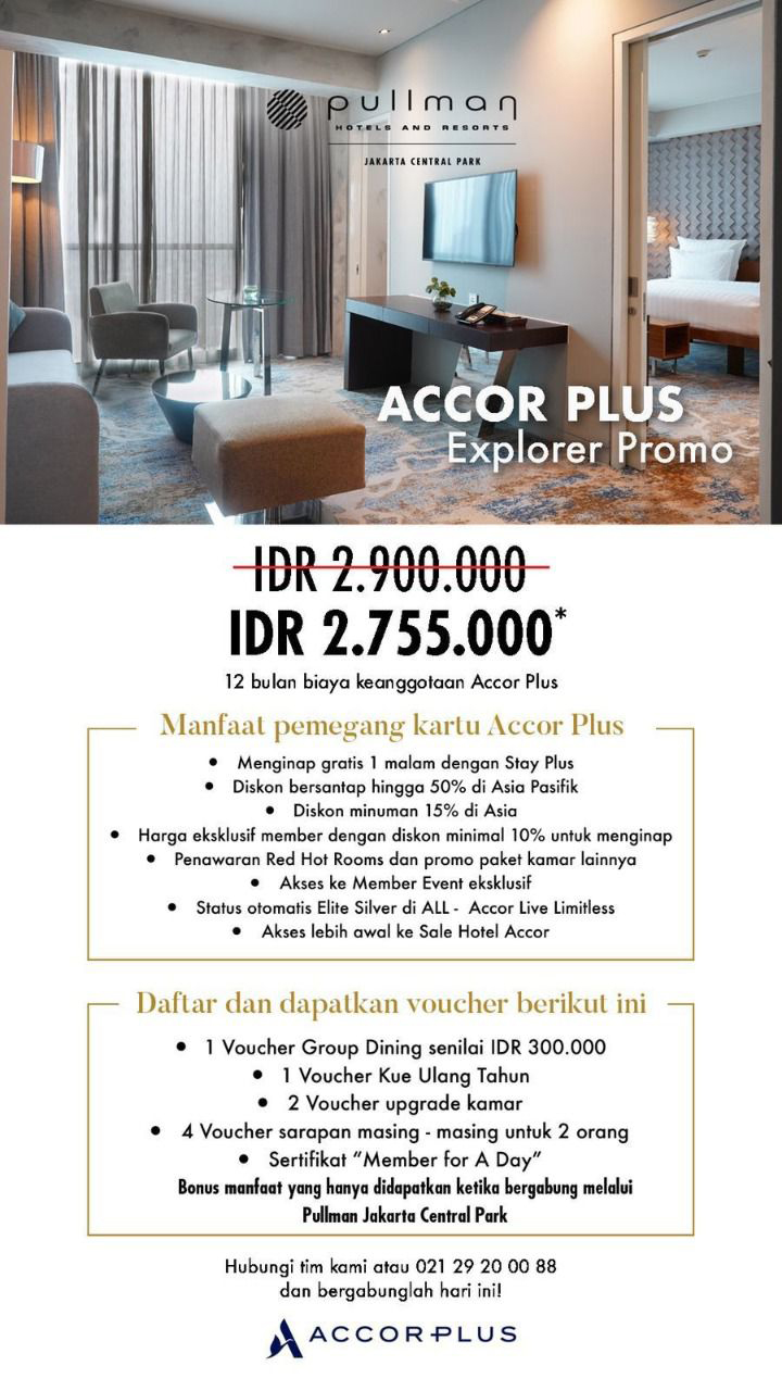 Promo Terbaru & Tambahan Benefit Langsung dari Accor Plus - PinterPoin
