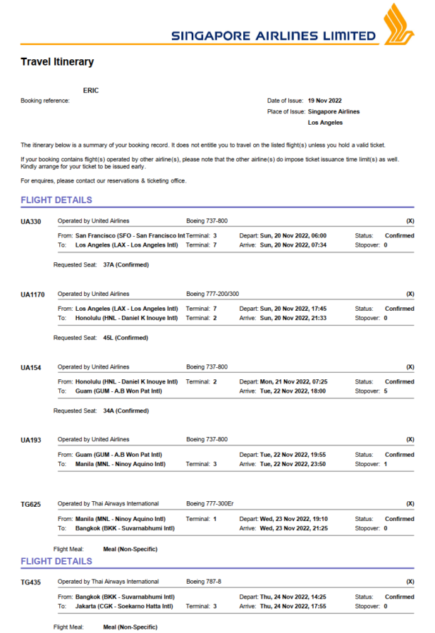 Flight Review: United Economy Class Honolulu (HNL) - Guam (GUM) "Island ...