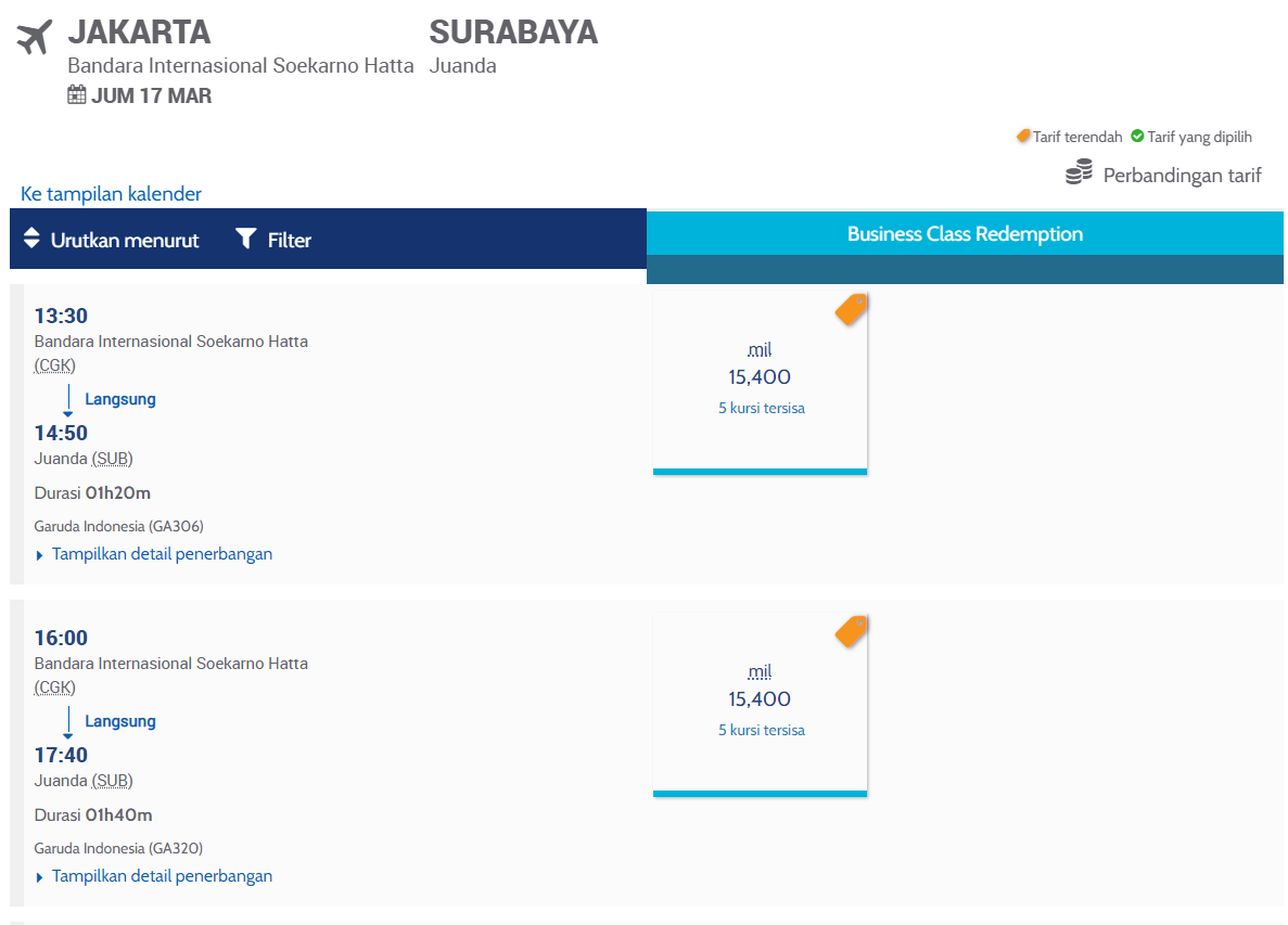Menarik: Award Space Garuda Indonesia Kelas Bisnis Menjadi 5 Seat Per Flight - PinterPoin